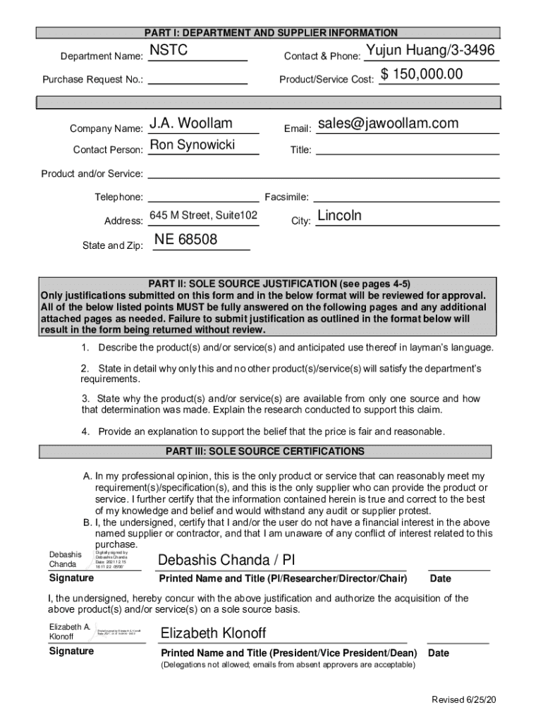 Fillable Online procurement ucf SOLE SOURCE CERTIFICATE AND POSTING ...