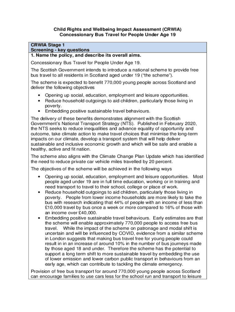 Fillable Online The National Bus Travel Concession Scheme for Young ...