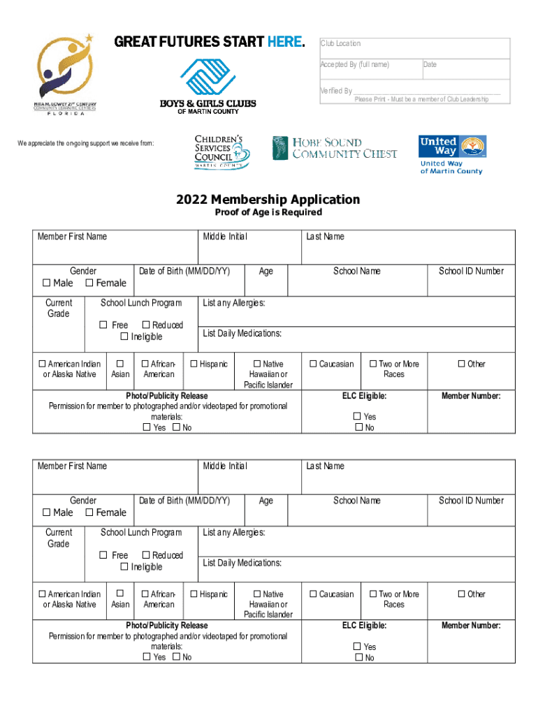 Fillable Online 17+ Sample Club Application Templates - PDF, DOCFree17 ...