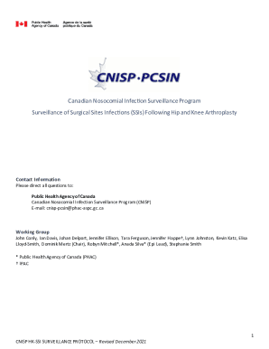 Fillable Online The Canadian Nosocomial Infection Surveillance Program ...