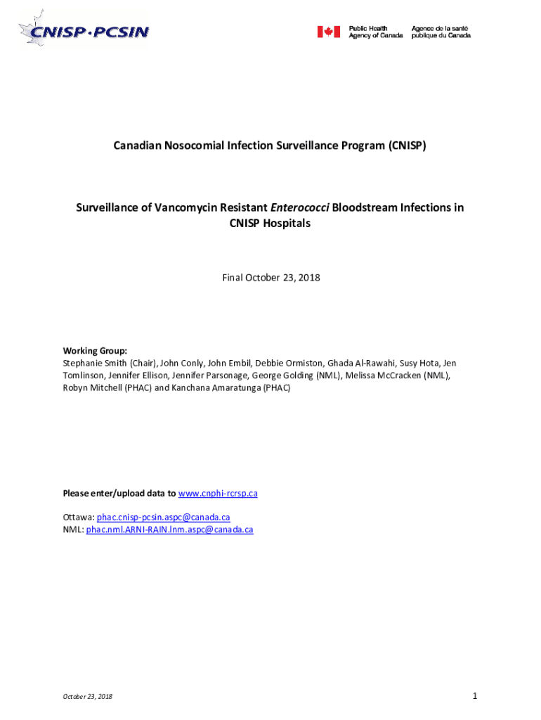 Fillable Online The Canadian Nosocomial Infection Surveillance Program (CNISP) Publications Fax ...