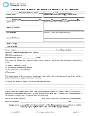 Fillable Online CMN: RESPIRATORY SUCTION PUMP Fax Email Print - pdfFiller