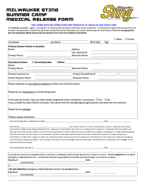 Fillable Online Camp Medical Forms - NBC Camps Fax Email Print - pdfFiller