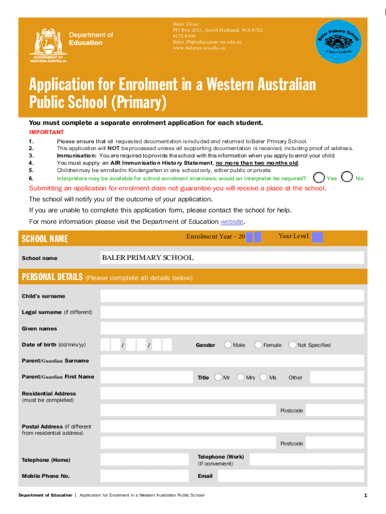 Fillable Online Baler Primary SchoolA Sea of CulturesAN INDEPENDENT ...