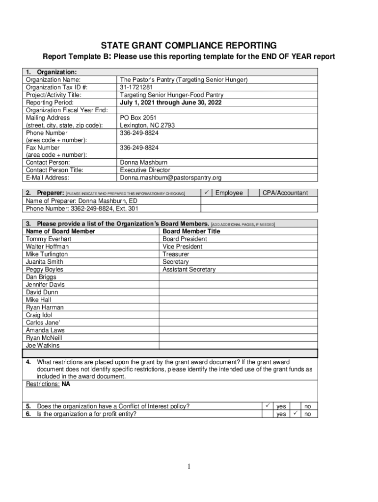 Fillable Online Level 3: State Grant Compliance Reporting FormsNC DPS Fax Email Print - pdfFiller
