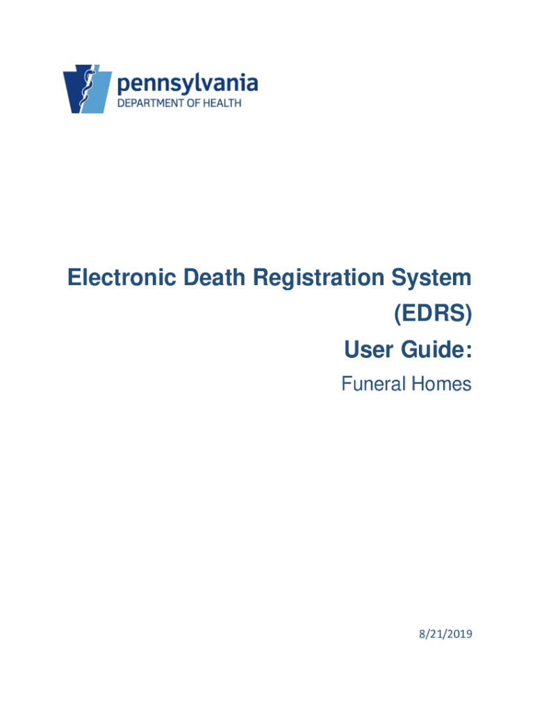 Fillable Online Electronic Death Registration System (EDRS ...