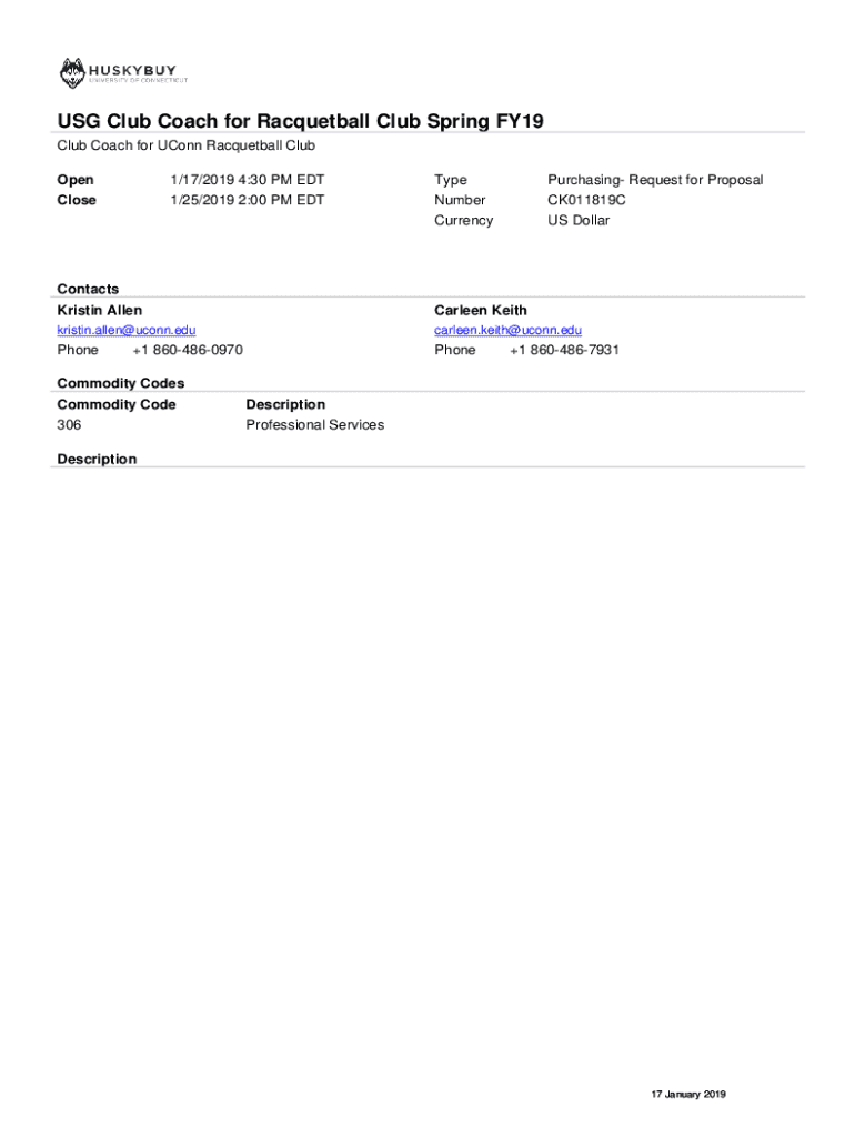 Fillable Online USG Club Coach for Racquetball Club Spring FY19 ...