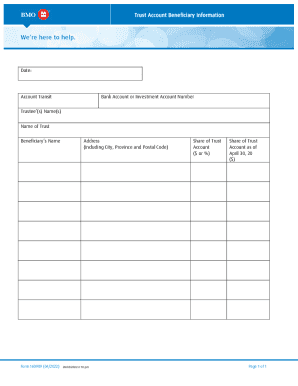 Fillable Online Naming a Trust as Beneficiary of a Bank Account ...