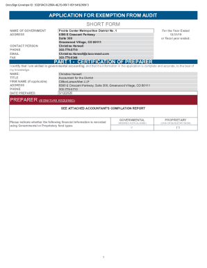 Fillable Online application for exemption from audit Fax Email Print ...