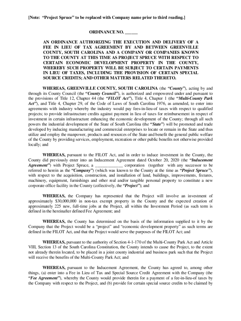 Fillable Online Third Reading - Ordinance No Sample ClausesLaw Insider Fax Email Print - pdfFiller