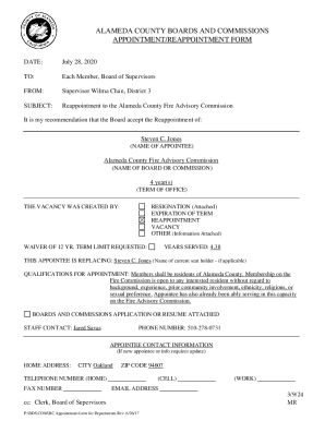 Fillable Online Lori A. Cox ssadirectoracgov - Alameda County ...