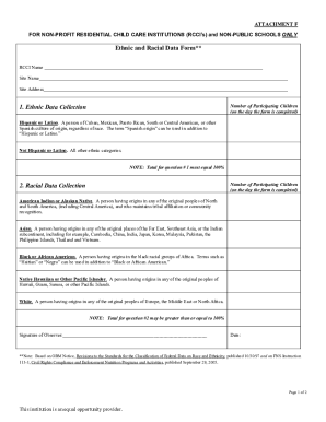 Fillable Online Ethnic and Racial Data Form Fax Email Print - pdfFiller