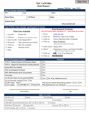 Fillable Online CalWORKs Book Request Form - csun.edu Fax Email Print ...