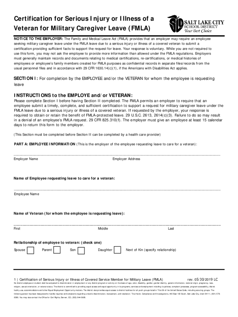 Fillable Online Fact Sheet #28M(b): Military Caregiver Leave for a ...