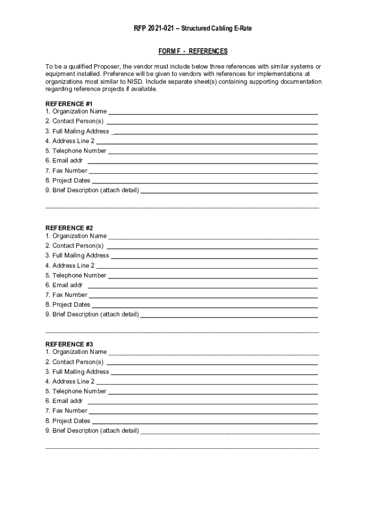 Fillable Online Request for Proposal (RFP) for Network Switches and ...