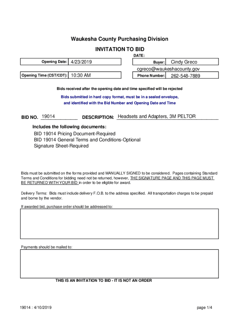 Fillable Online Informal Bid Signature Pkg Fax Email Print - pdfFiller