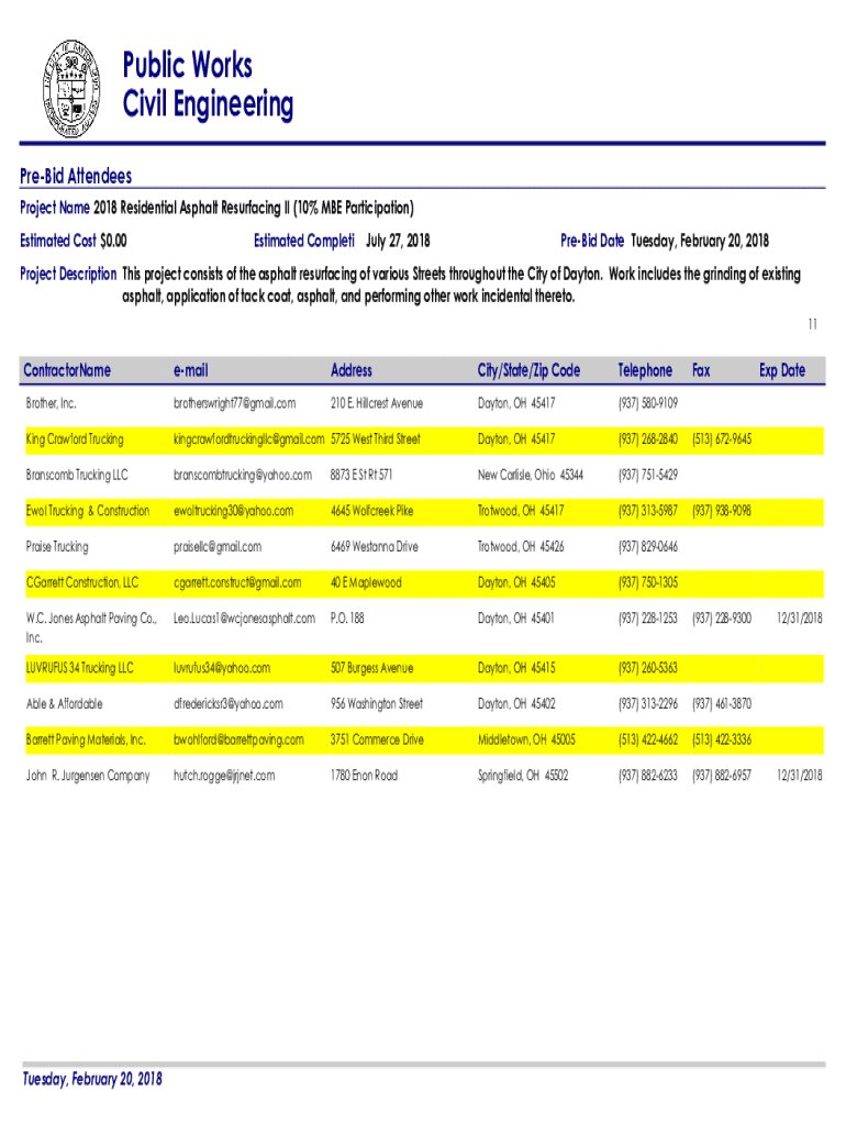 Fillable Online DEPARTMENT OF PUBLIC WORKS DIVISION OF CIVIL ...