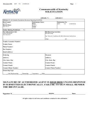 Fillable Online TITLE: KY All Schedule Prescription Electronic ...