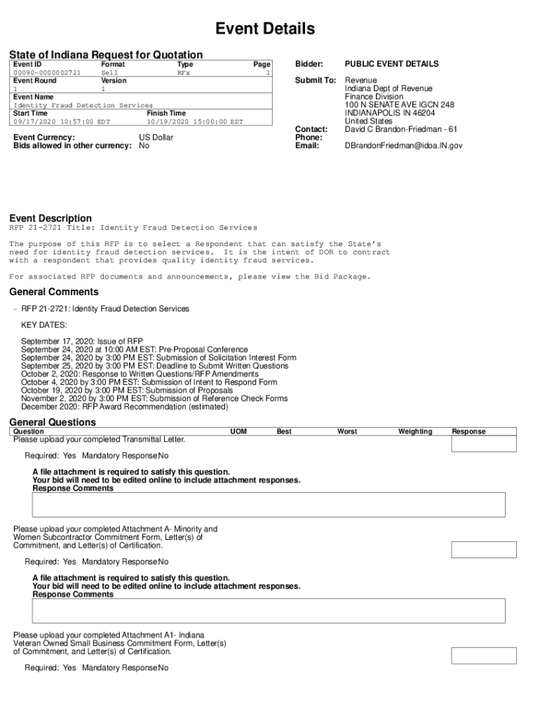 Fillable Online Event Quotation Template - 17+ (Word, Excel, PDF Format ...