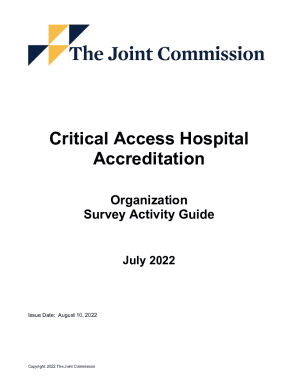 Fillable Online Critical Access Hospital AccreditationThe Joint ...