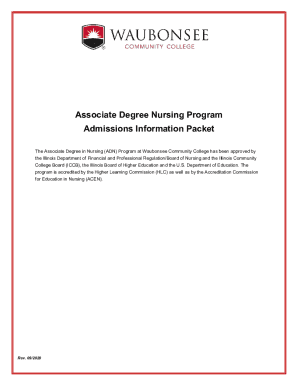 Fillable Online Associate Degree in Nursing - Denver College of Nursing Fax Email Print - pdfFiller