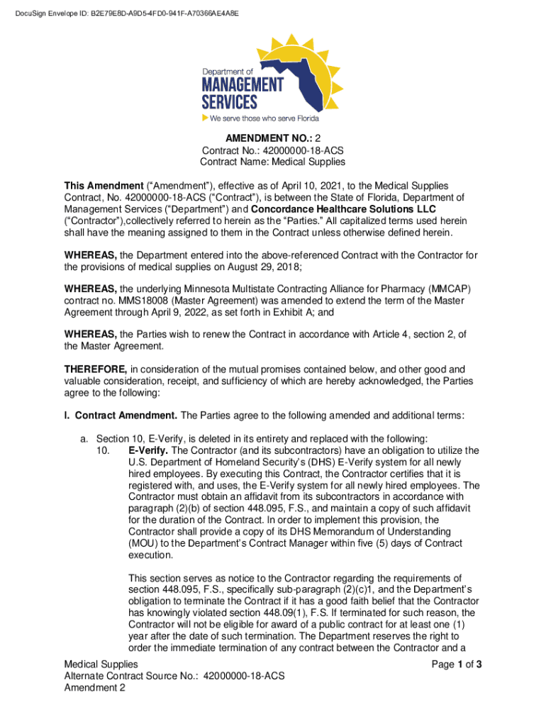 Fillable Online Medical Supplies / Alternate Contract Source / State ...