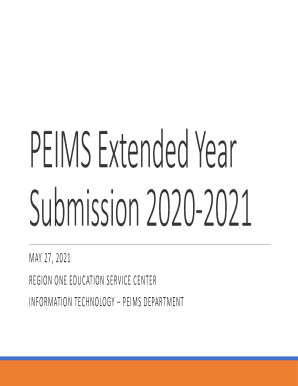 Fillable Online PEIMS Data Standards Data Submission Requirements Fax ...