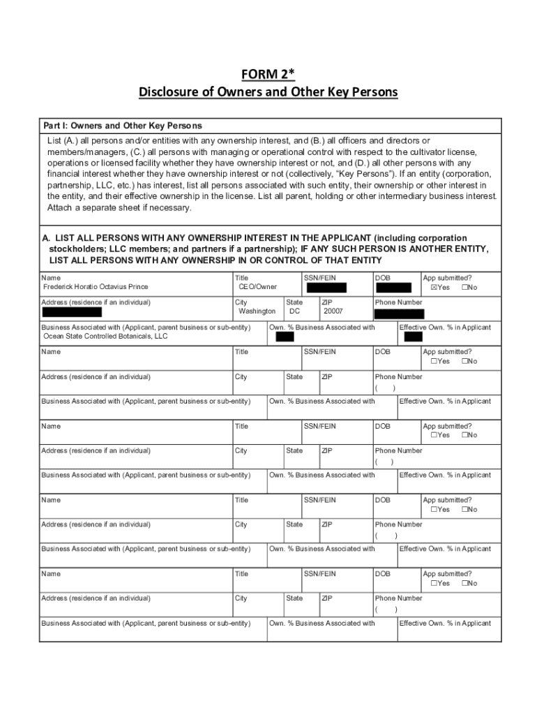 Fillable Online dbr ri Fillable Online dbr ri FORM 2* Disclosure of ...
