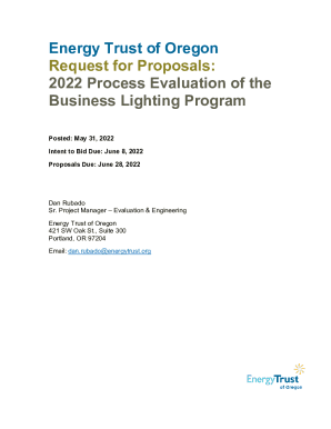 Fillable Online Energy Trust of Oregon Request for Proposals: 2022 ...