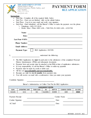 Fillable Online BLE Application Payment Form - Miami Dade College Fax ...