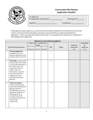 Fillable Online Construction Plan Review Application Guide & Checklist ...