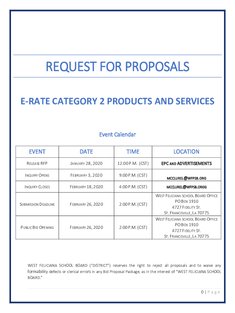 Fillable Online REQUEST FOR PROPOSALS - AWS Fax Email Print - pdfFiller