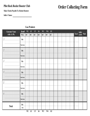 Fillable Online Order Collecting Form - AWS Fax Email Print - pdfFiller