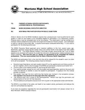 Fillable Online new mhsa pre-participation physical exam form - AWS Fax ...