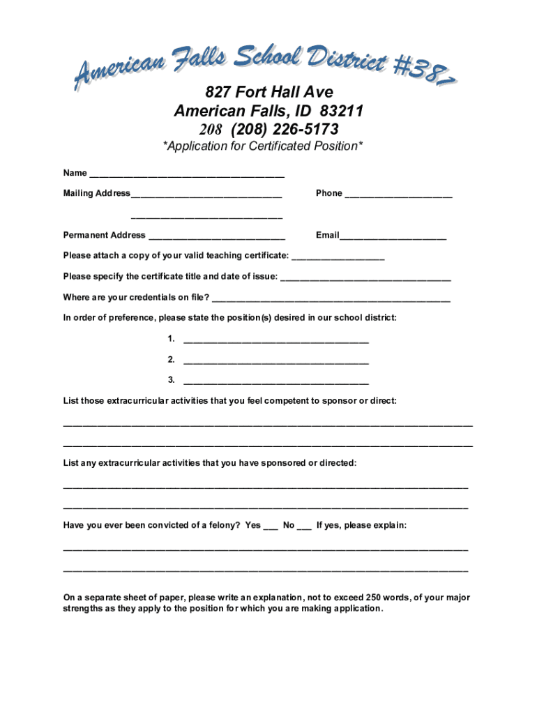 Fillable Online Who lives at 827 Fort Hall Ave, Am Falls IDRehold Fax ...