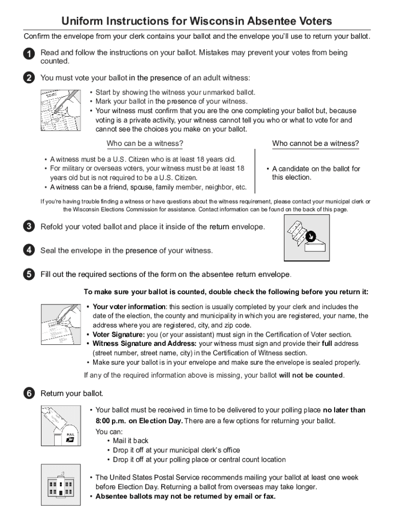 Fillable Online elections.wi.gov wec-form uniform-absenteeUniform ...