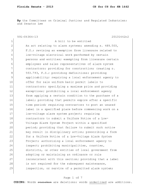 Fillable Online CS/CS/SB 1442 Fax Email Print - pdfFiller