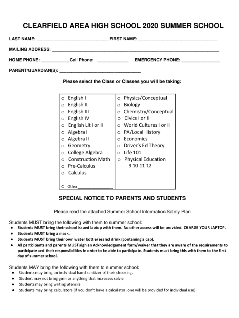 Fillable Online School Calendar - Clearfield High School - Davis School ...