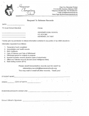 Fillable Online Request To Release Records - AWS Fax Email Print ...