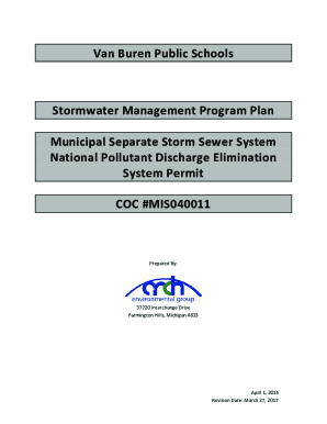 Fillable Online Municipal Separate Storm Sewer System (MS4) Storm Water ...
