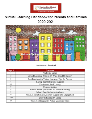 Fillable Online Virtual Learning Handbook for Parents and Families Fax ...