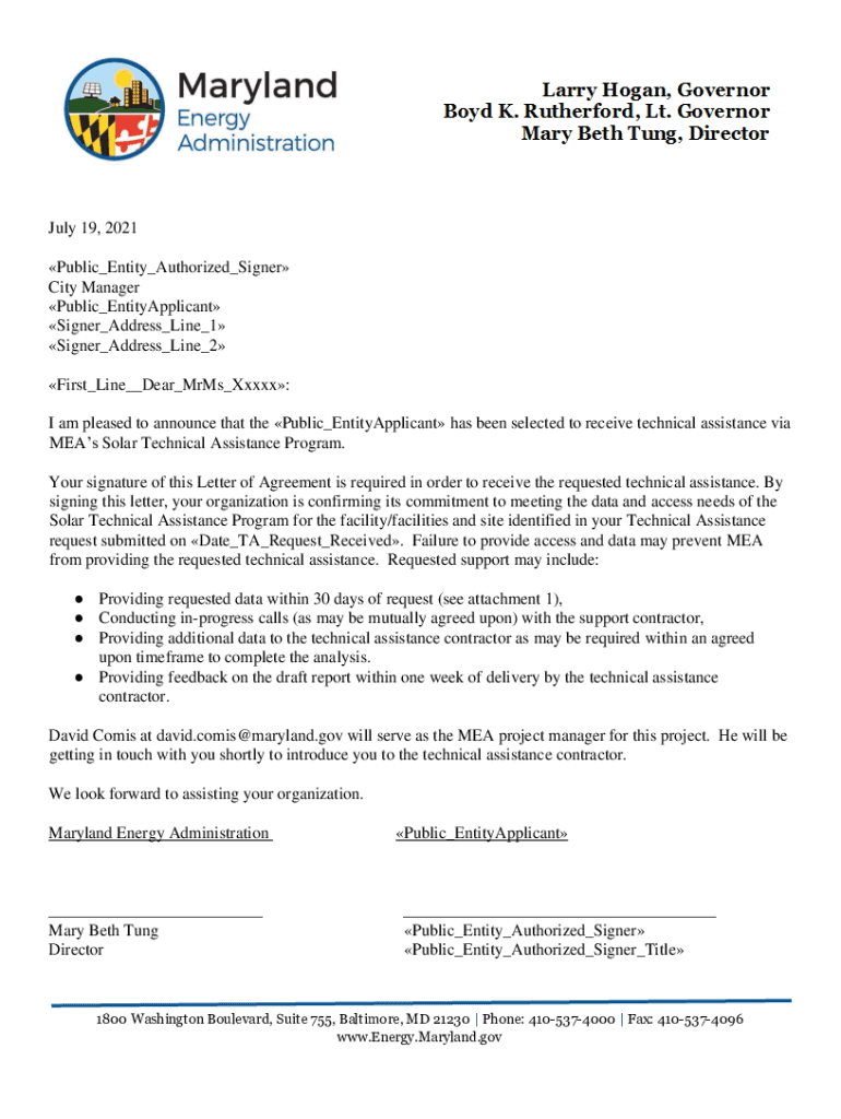 Fillable Online energy maryland Authorized Signer Form - What is It ...