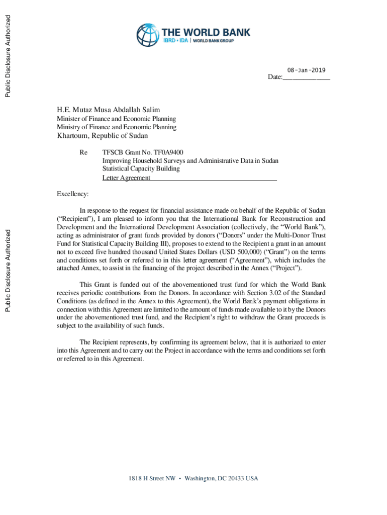 Fillable Online documents.worldbank.org curated ptH.E. Mutaz Musa Abdallah Salim - documents ...