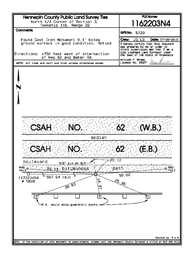 Fillable Online Hennepin County, Minnesota - Section Township and Range ...