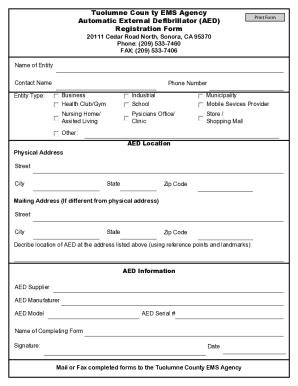 Fillable Online Emergency Medical ServicesTuolumne County, CA ...
