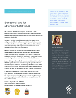 Fillable Online Exceptional care for all forms of heart failure - OHSU ...