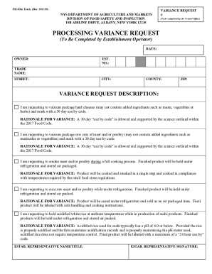 Fillable Online agriculture ny Division of Food Safety and ...