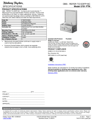Fillable Online SPECIFICATIONS OBS - REFER TO EDFP19C Model 5701 FTN ...