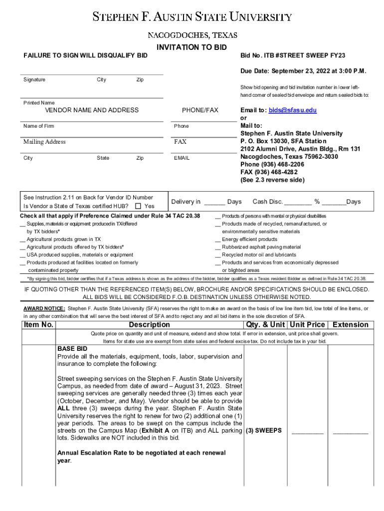 Fillable Online INVITATION TO BID FAILURE TO SIGN WILL DISQUALIFY BID .: ADDENDUM NO. 1 Fax ...