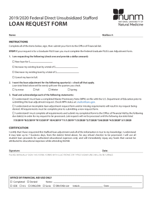Fillable Online LOAN REQUEST FORM - NUNM Fax Email Print - pdfFiller